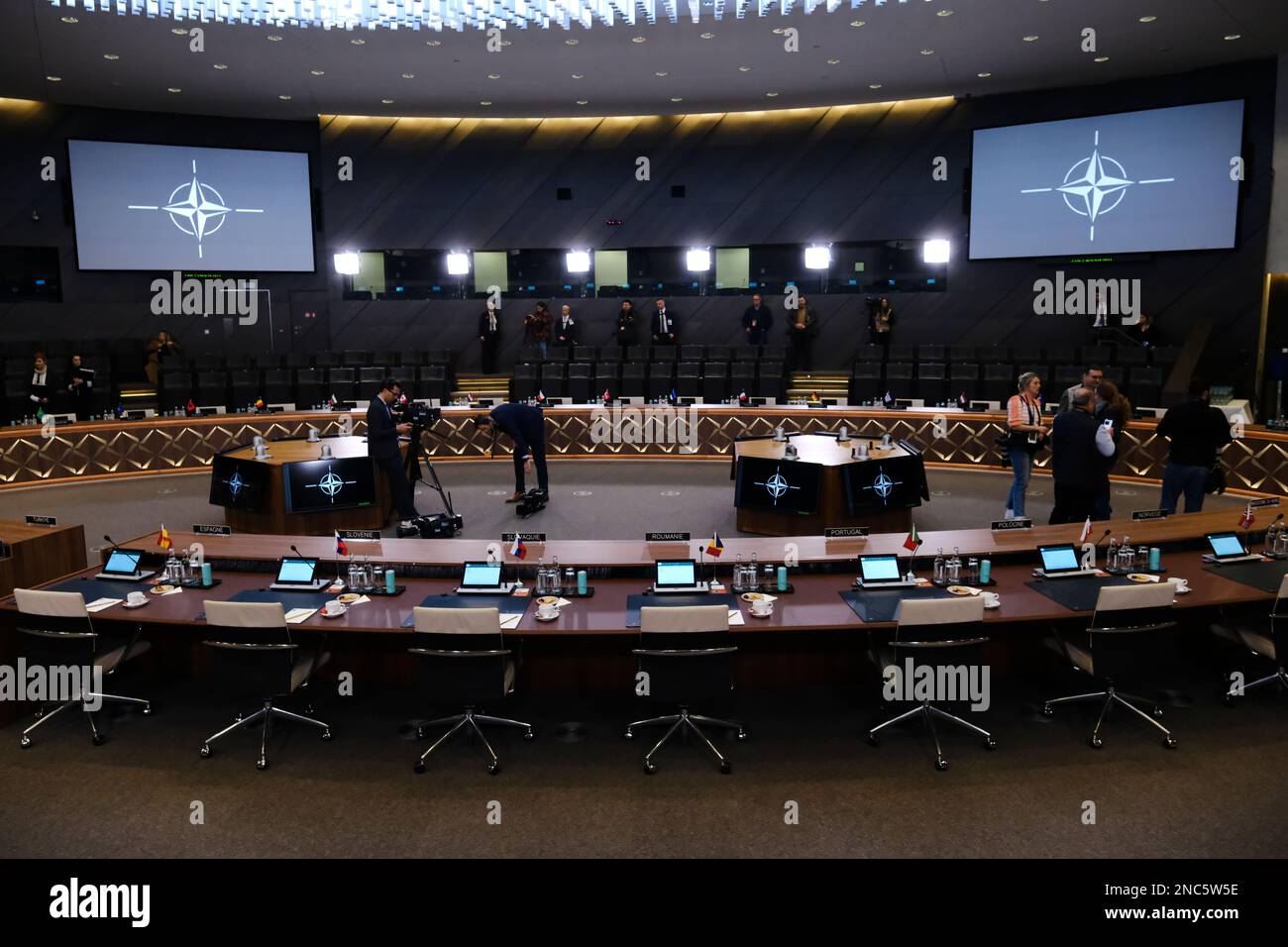 Nato headquarters flags 2023 hi-res stock photography and images - Alamy