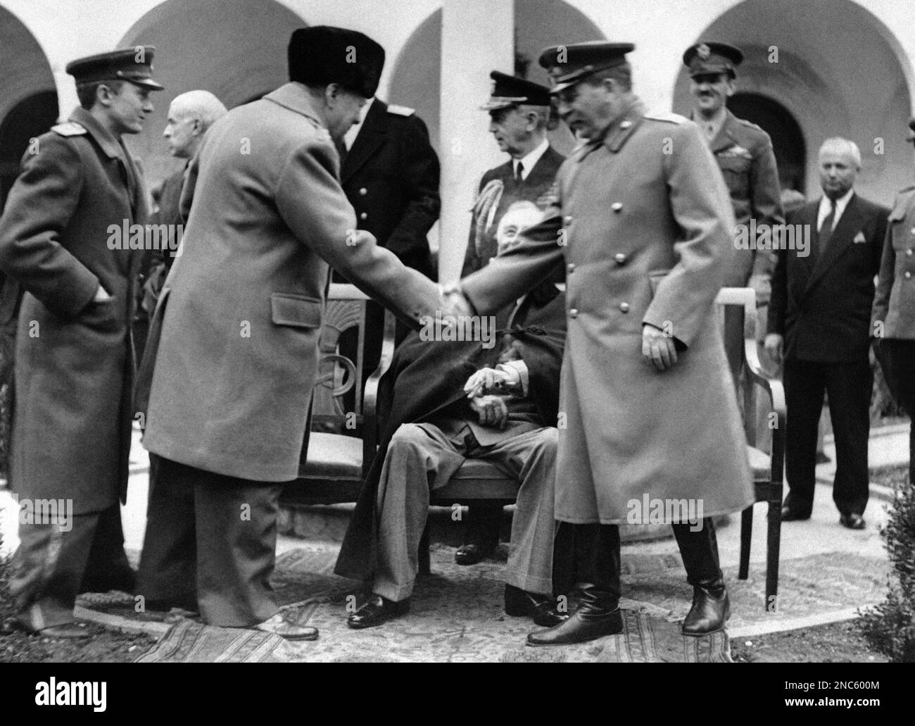 Marshal Joseph Stalin, right, and British prime Minister Winston ...