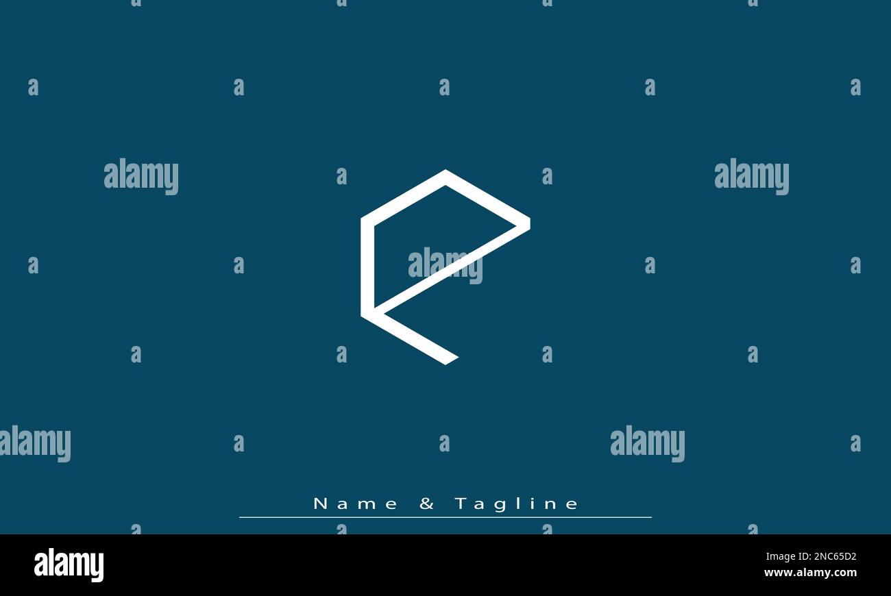 P initials logo hi-res stock photography and images - Alamy