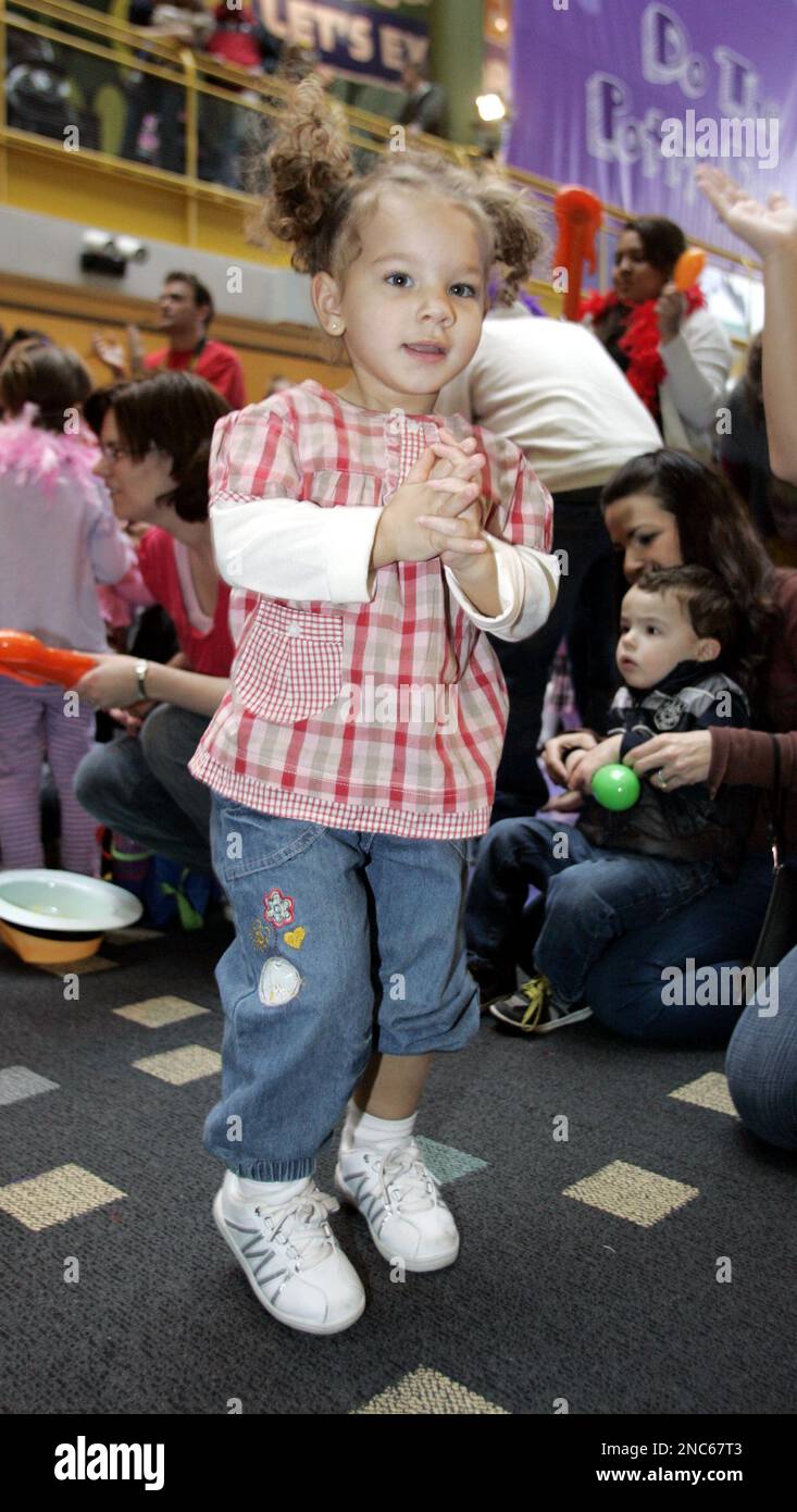 A toddler does the Potty Dance at the Children's Museum in Indianapolis ...