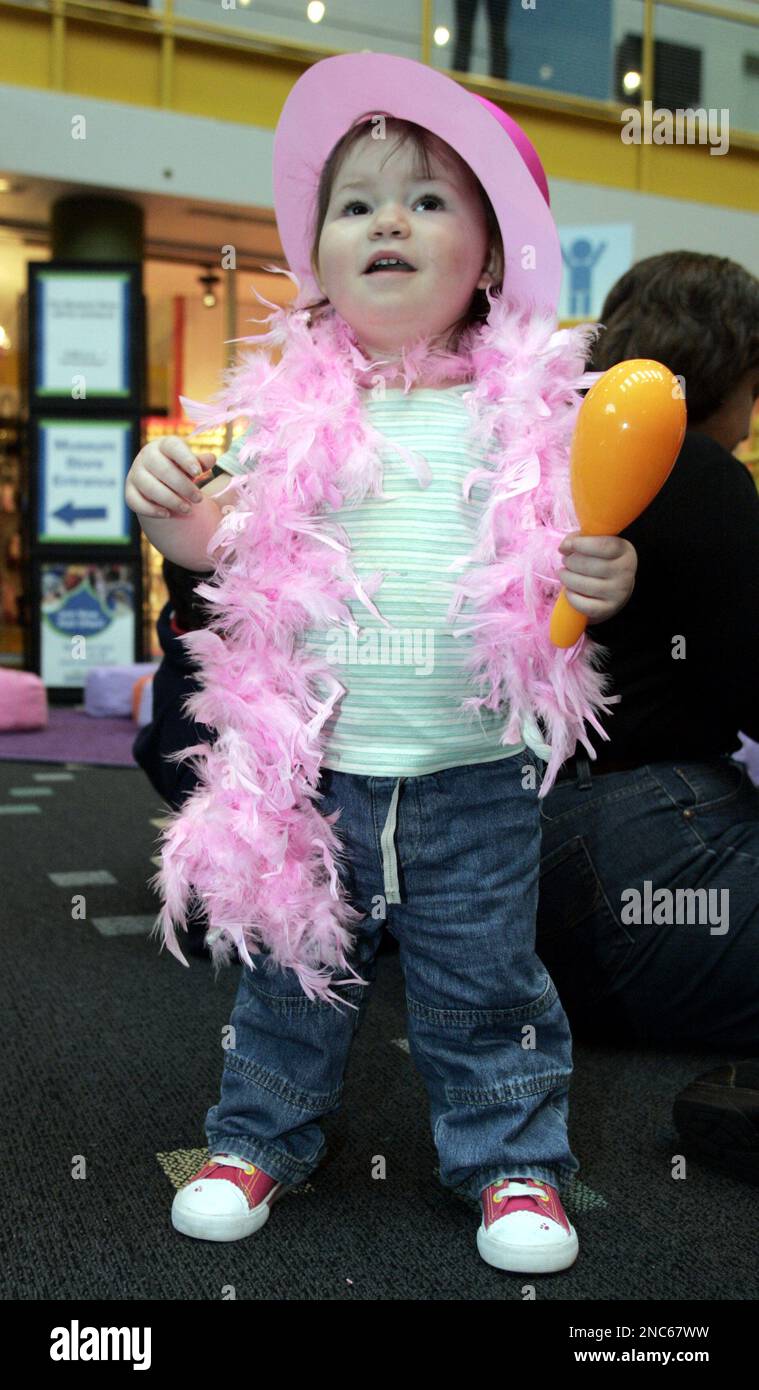 A toddler does the Potty Dance at the Children's Museum in Indianapolis ...
