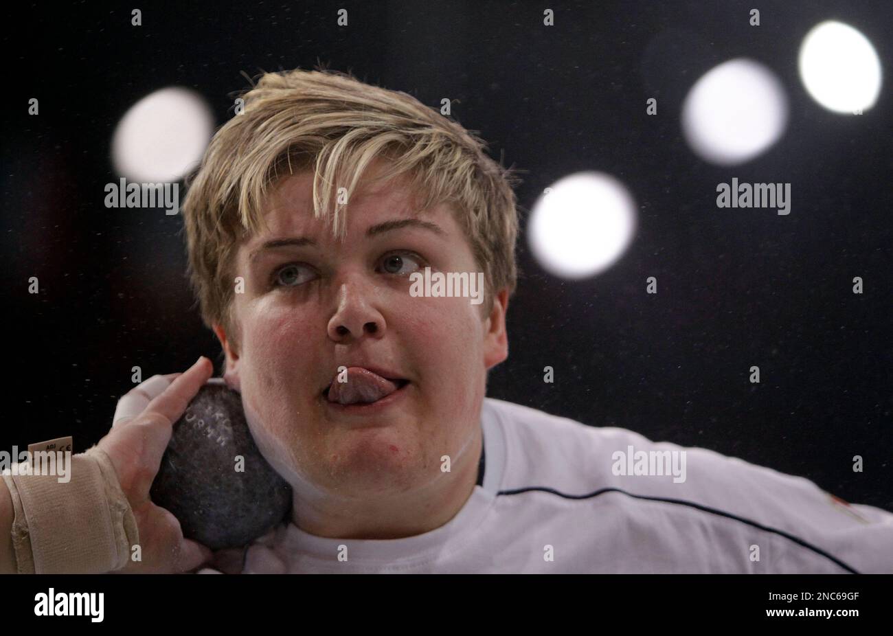 Italy's Chiara Rosa competes in the final of the Women's shot put at ...