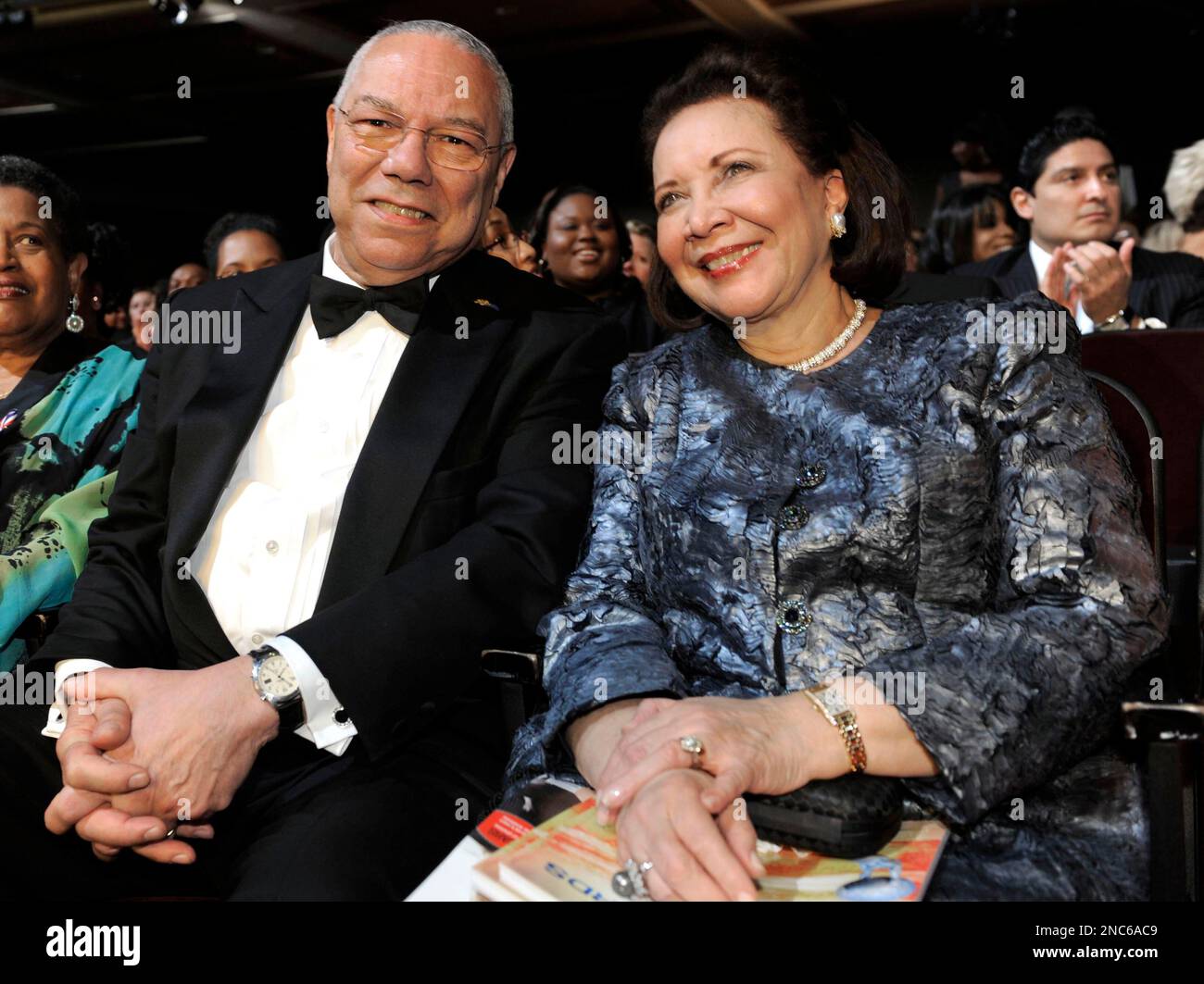 Colin Powell, left, and his wife Alma Powell are seen at the 42nd NAACP ...