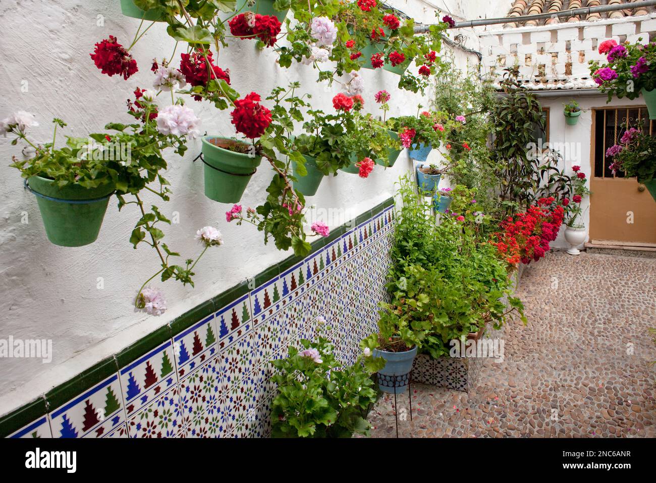 Andalusian house courtyard Stock Photo - Alamy