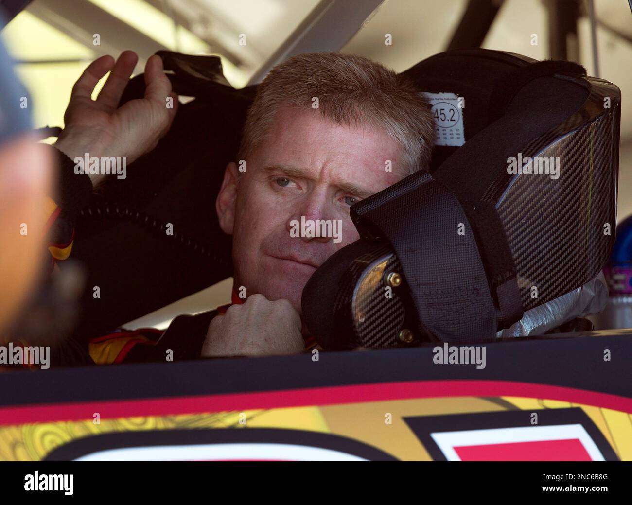 Driver Jeff Burton prepares to qualify for the NASCAR Sprint Cup Series ...