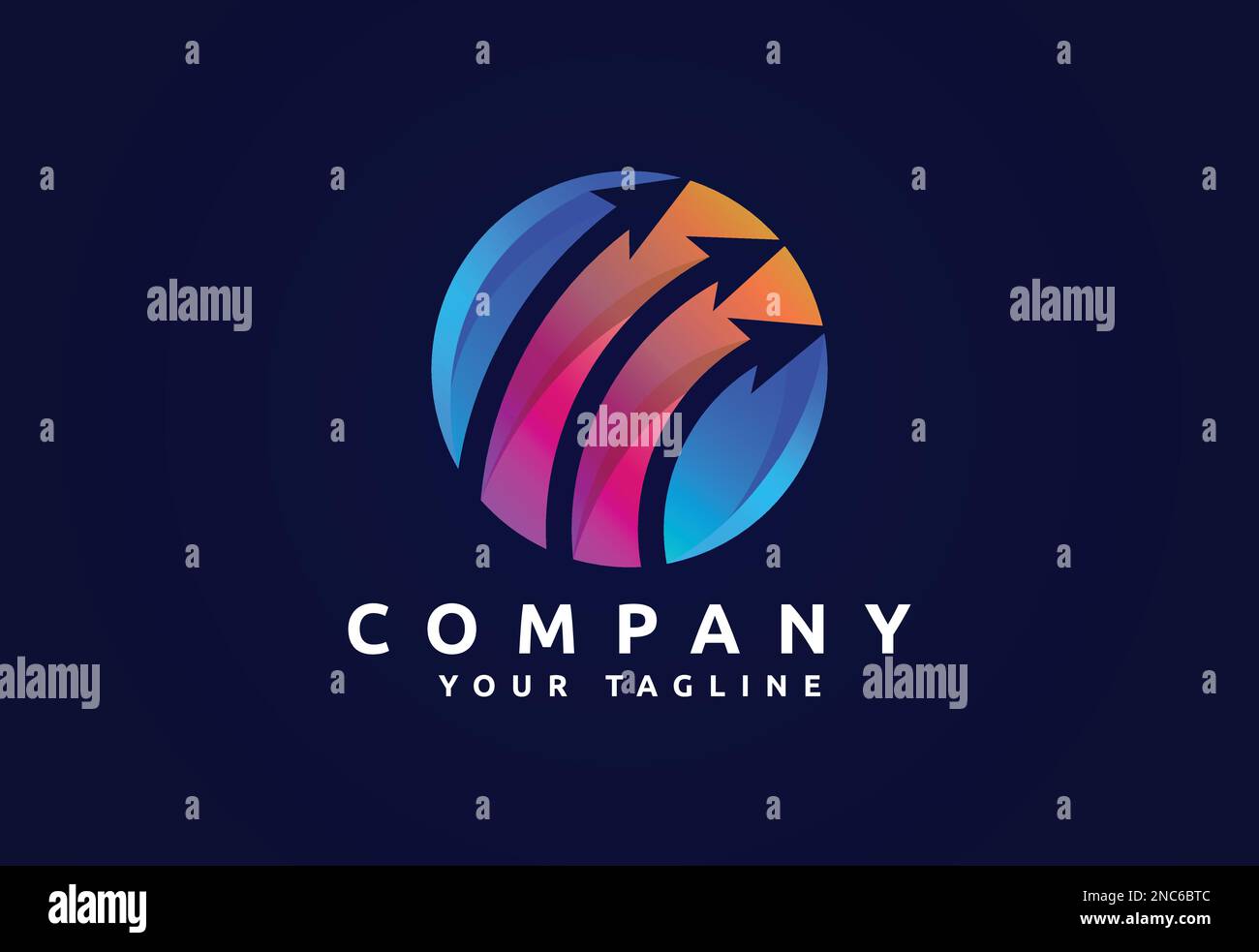 Accounting financial gradient logo, Financial Advisors logo design ...