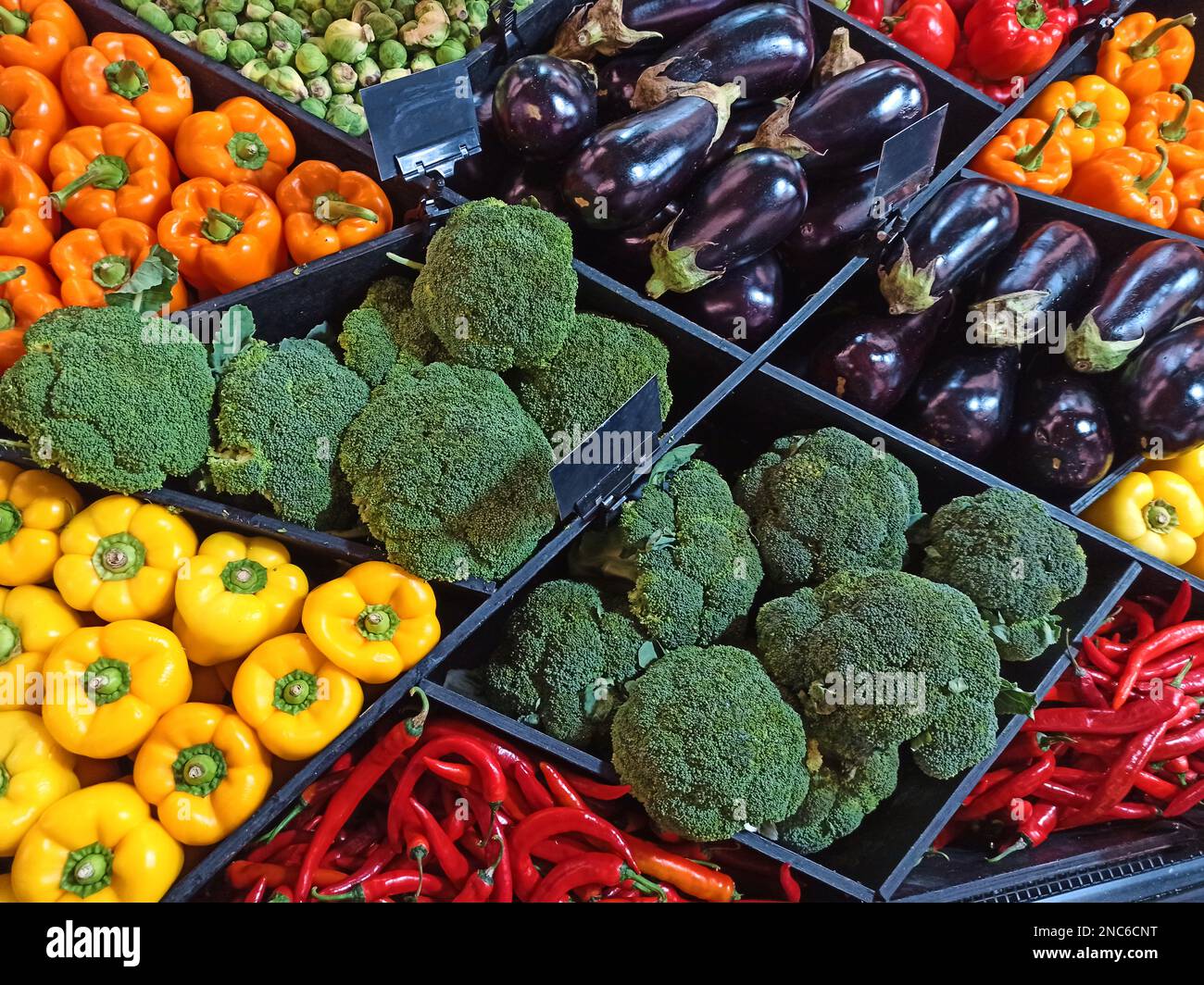 Panoramic food background with assortment of ripe, fresh and organic ...
