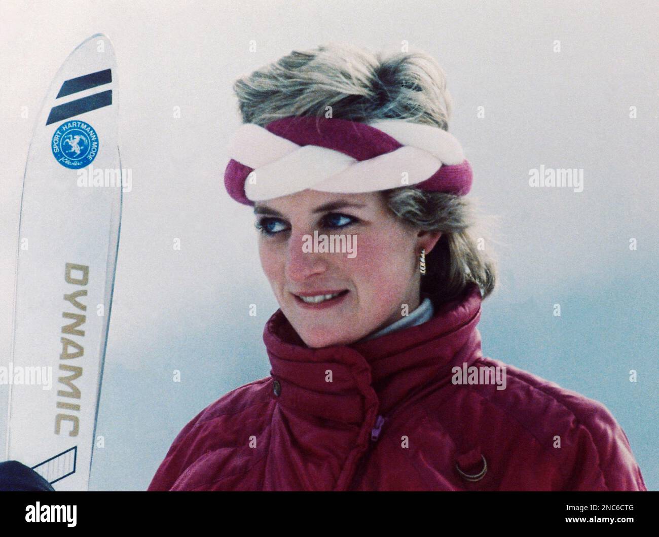Princess Diana is shown on the slopes at Kloster, Switzerland, Feb ...