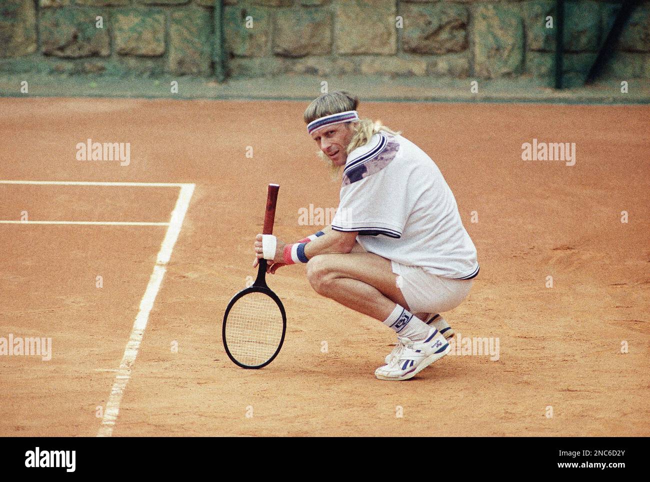 Bjorn Borg at the Monte Carlo Tennis Open in Monaco on April 18, 1991 ...