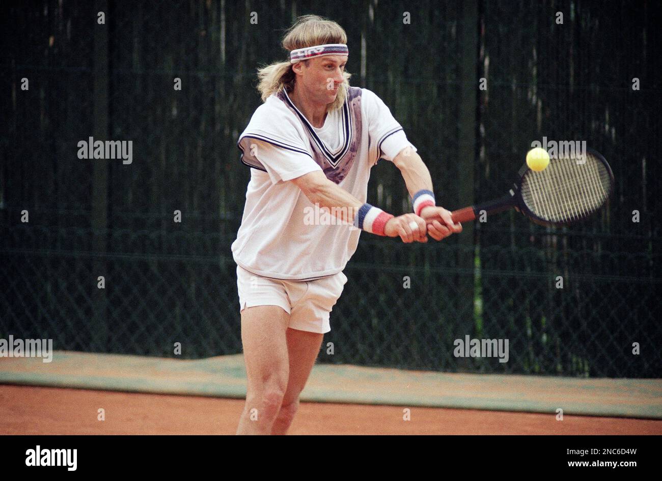 Bjorn Borg at the Monte Carlo Tennis Open in Monaco on April 18, 1991 ...