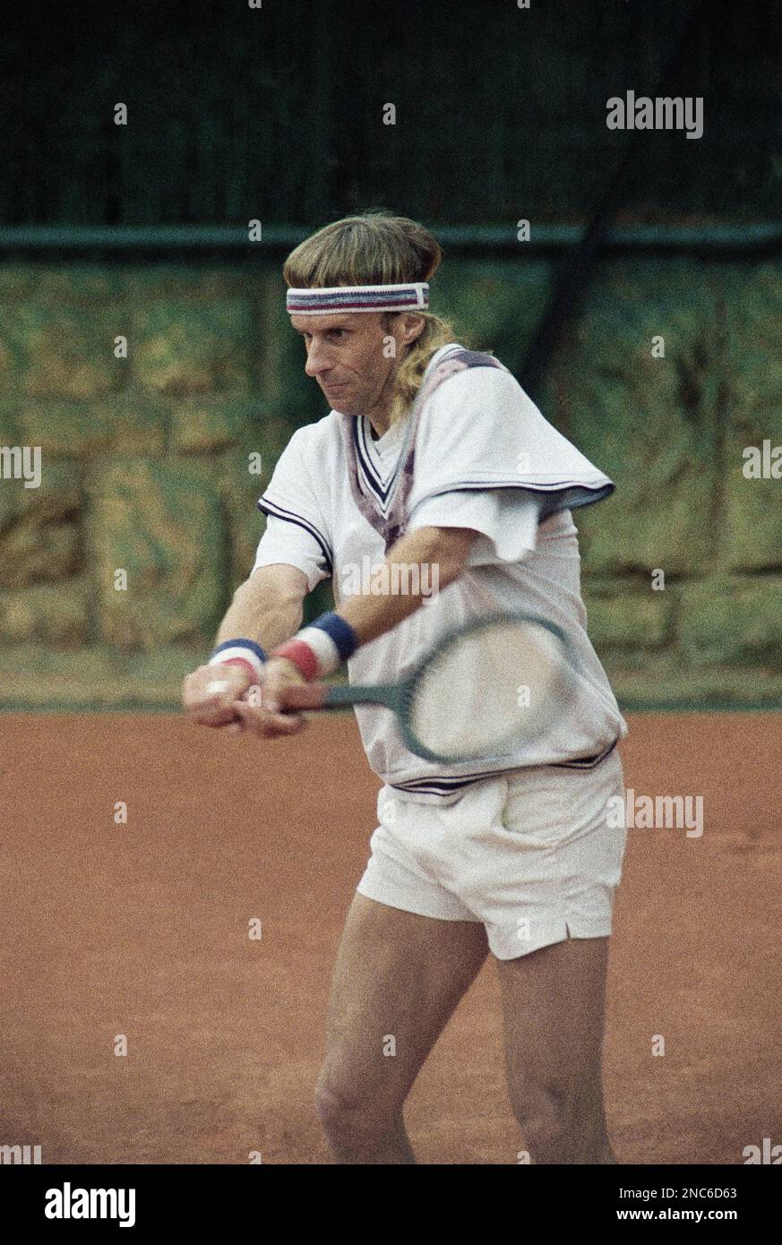 Bjorn Borg at the Monte Carlo Tennis Open in Monaco on April 18, 1991 ...