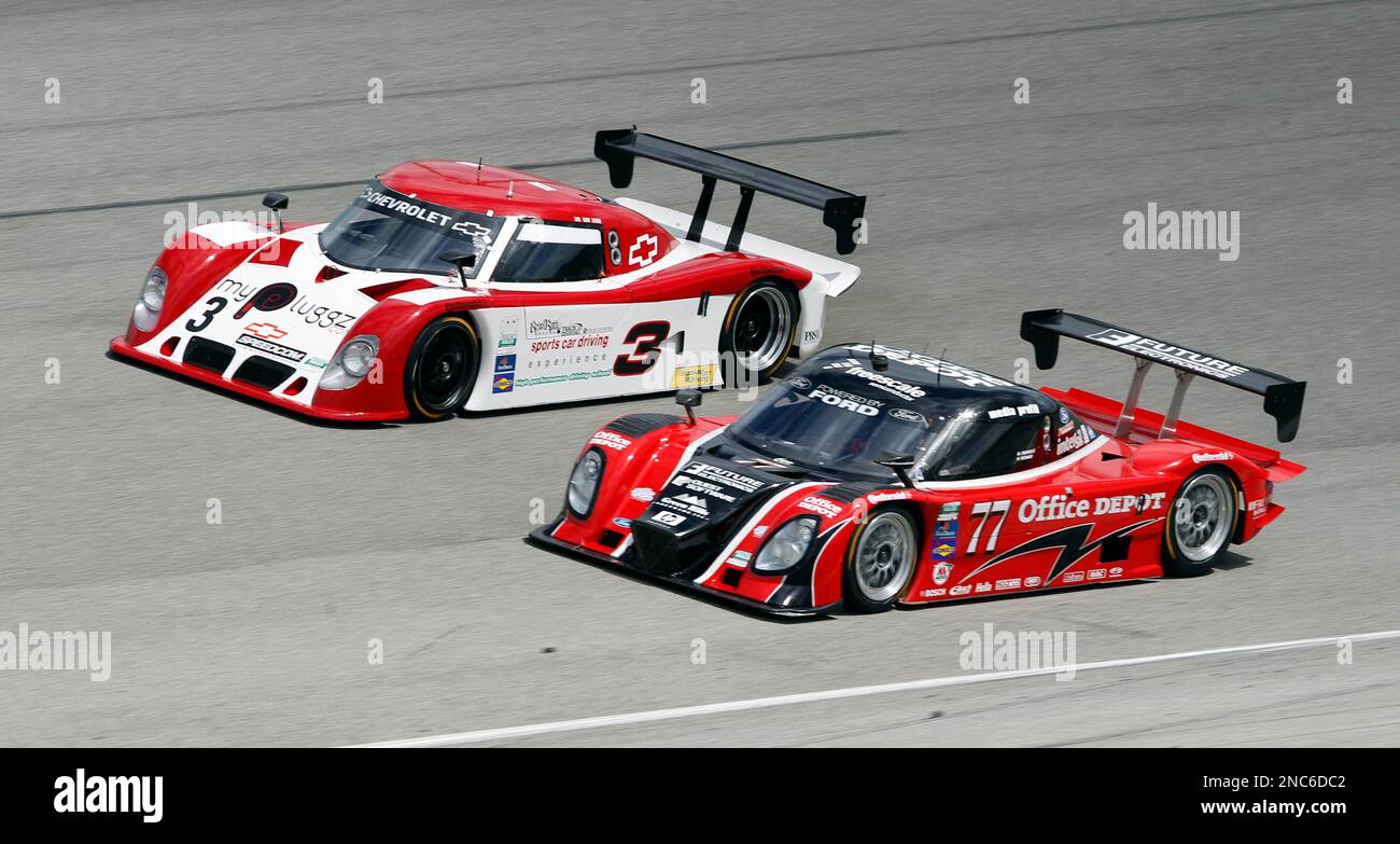 Daytona Prototypes Ford/Dallara (77) driven by co-drivers Brian ...