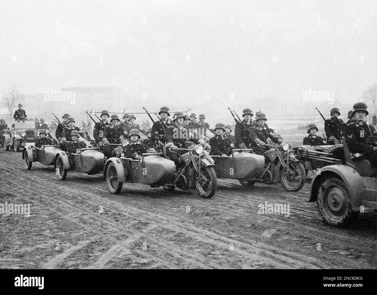 Adolf Hitler’s crack S.S. body guards train for a show parade to be ...