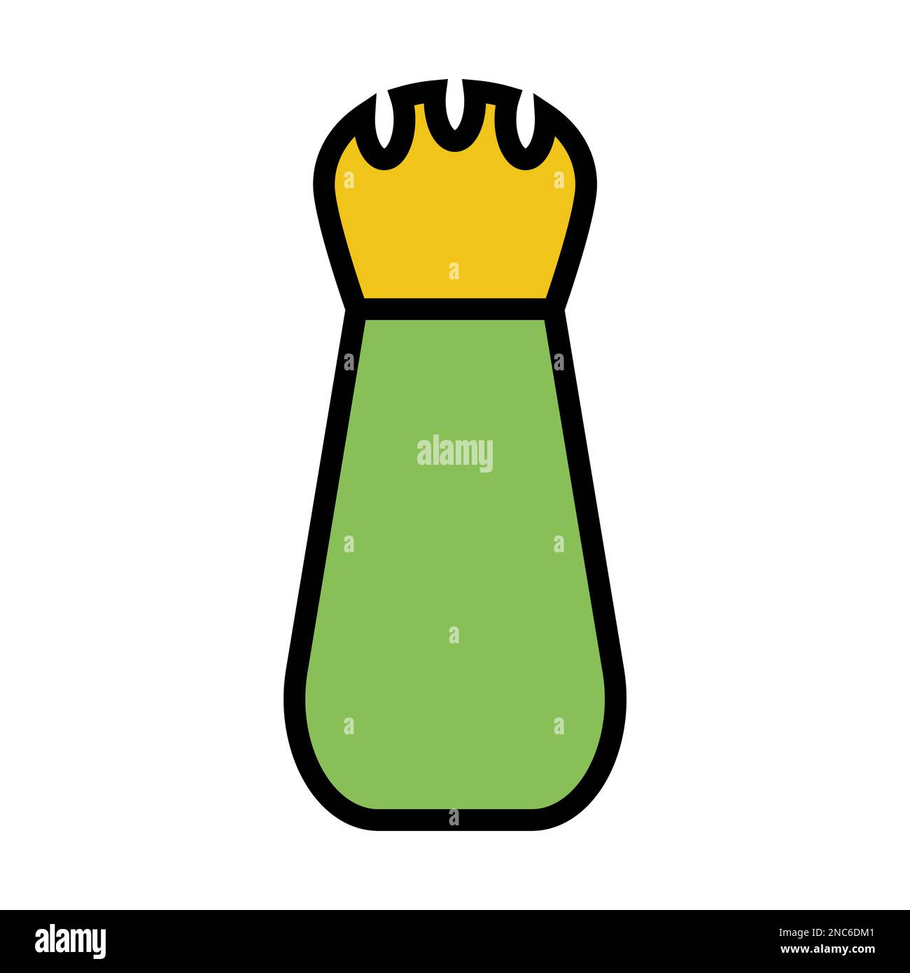 Salt shaker icon line isolated on white background. Black flat thin ...