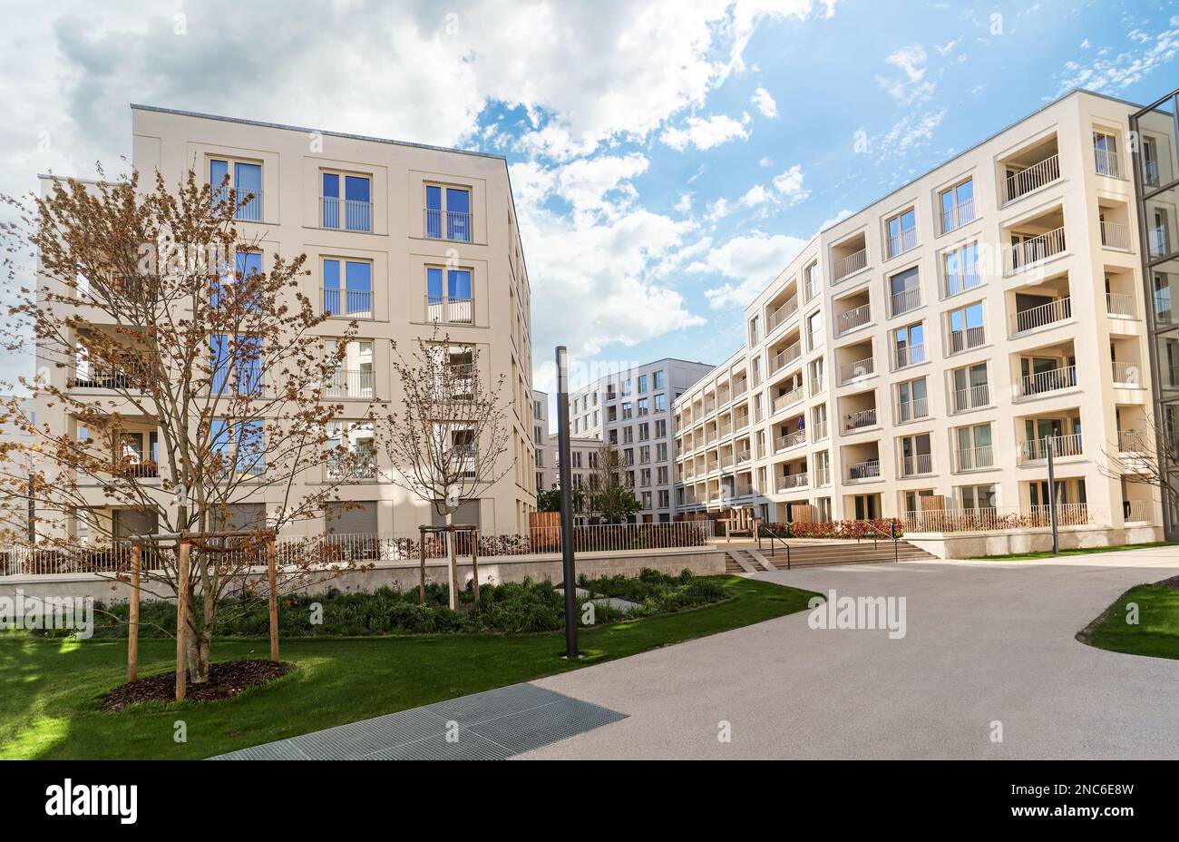 Residential area with ecological and sustainable green residential ...