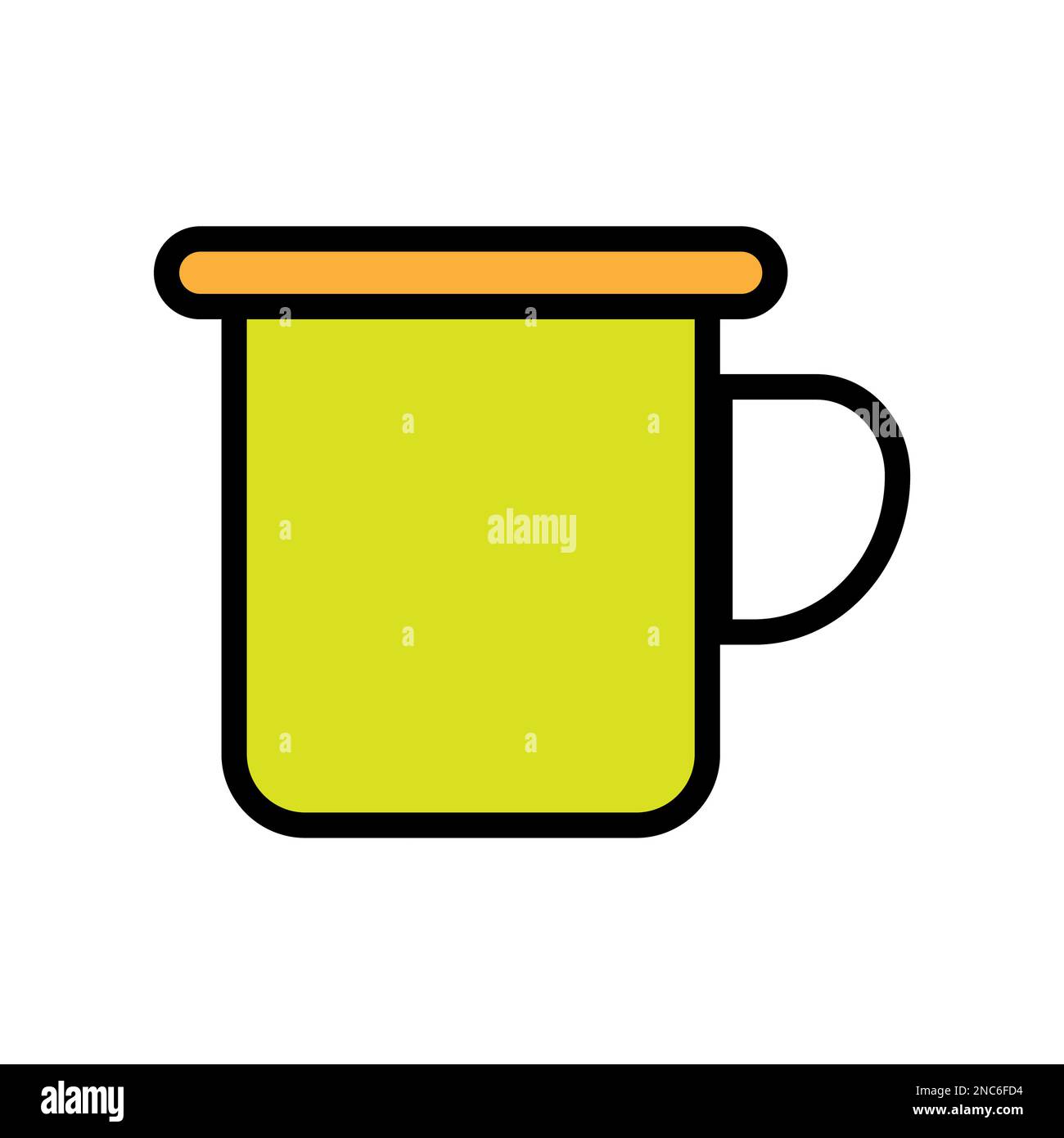 Pewter mug icon line isolated on white background. Black flat thin icon ...