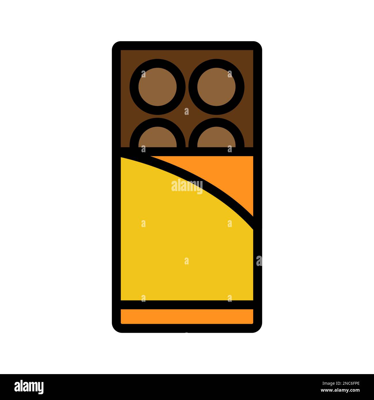 Chocolate icon line isolated on white background. Black flat thin icon ...