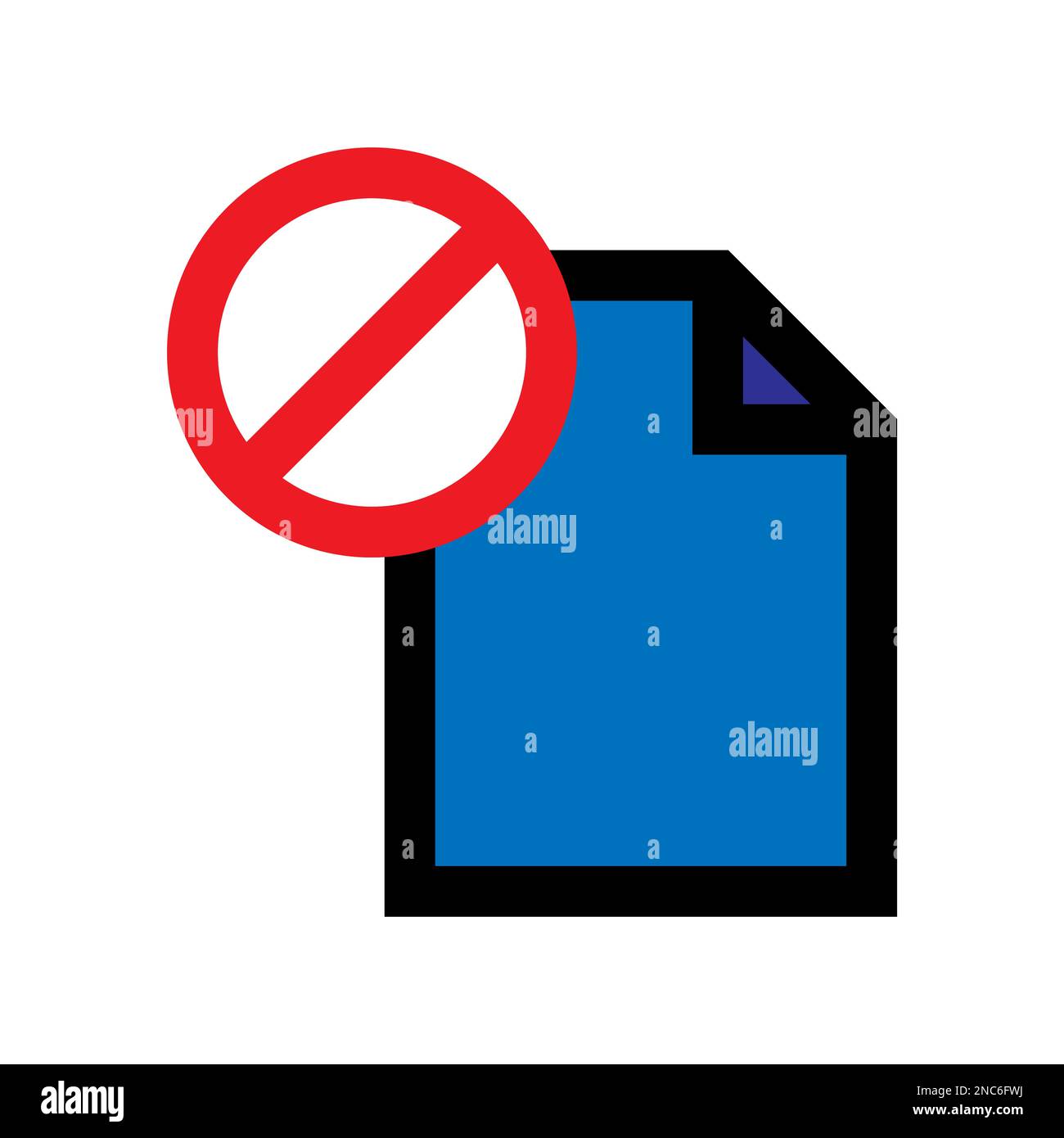 Block file icon line isolated on white background. Black flat thin icon ...