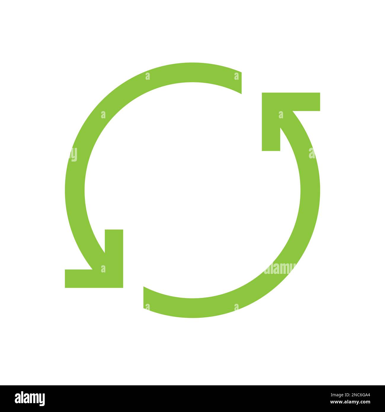 Refresh icon line isolated on white background. Black flat thin icon on modern outline style ...