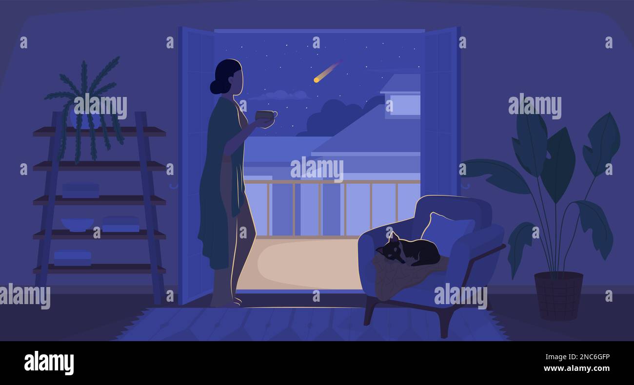 Female admiring view Stock Vector Images - Alamy