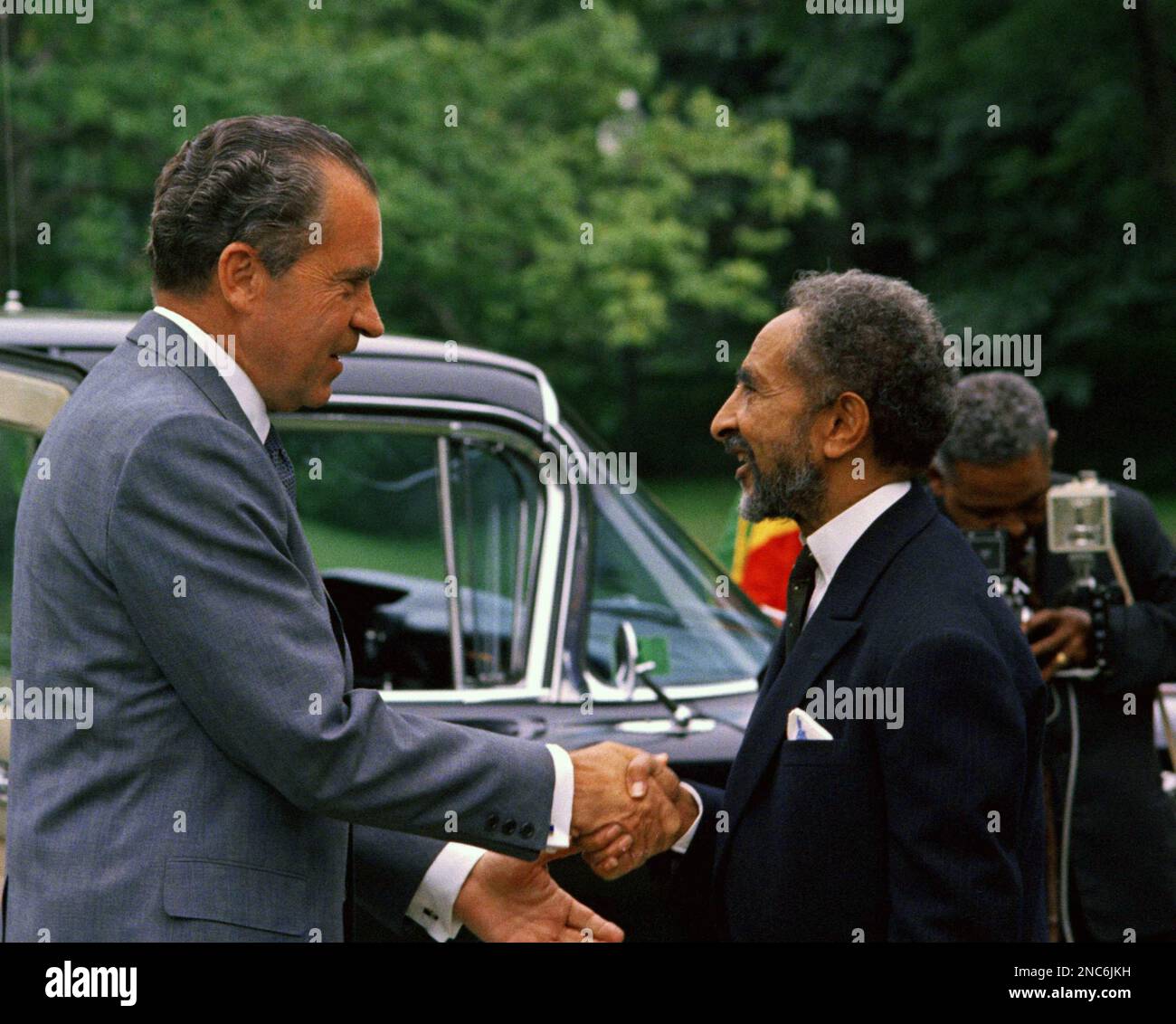 President Richard M. Nixon tells Emperor Haile Selassie of Ethiopia ...