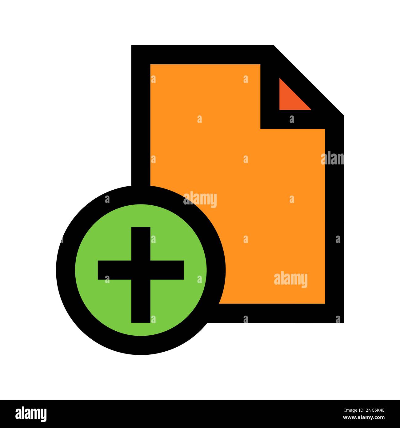 Add file icon line isolated on white background. Black flat thin icon ...