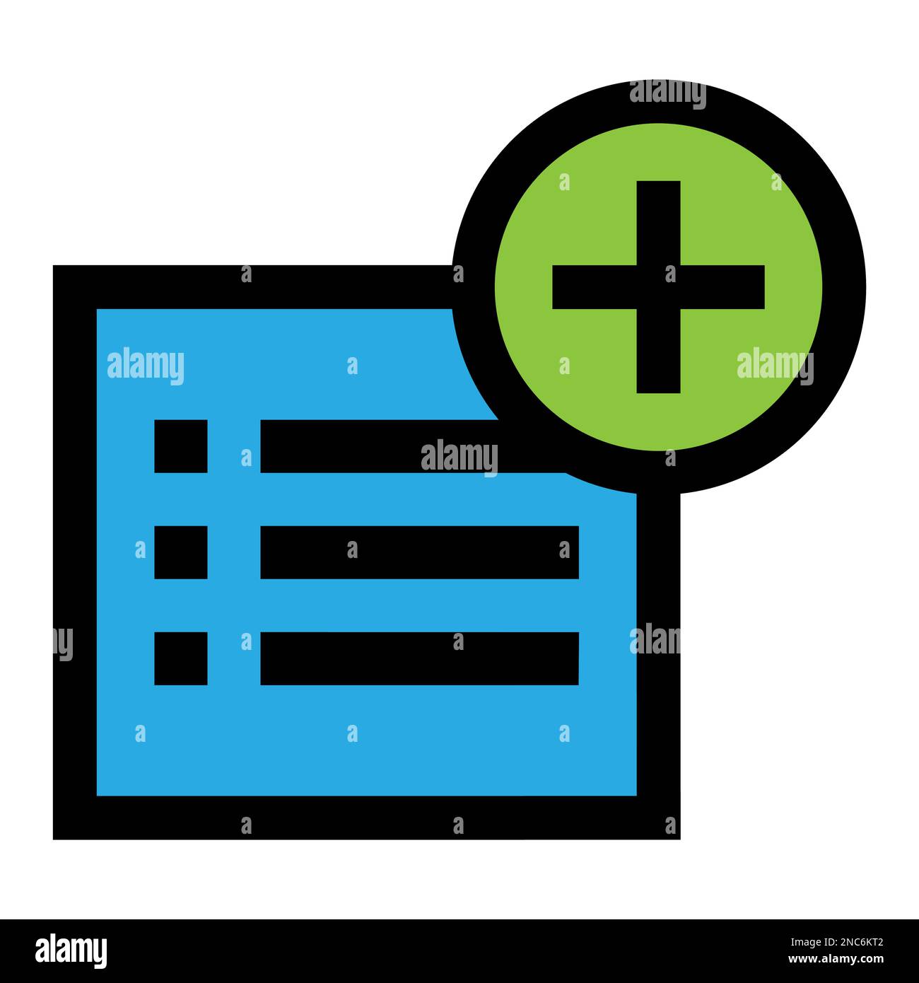 Add list icon line isolated on white background. Black flat thin icon ...