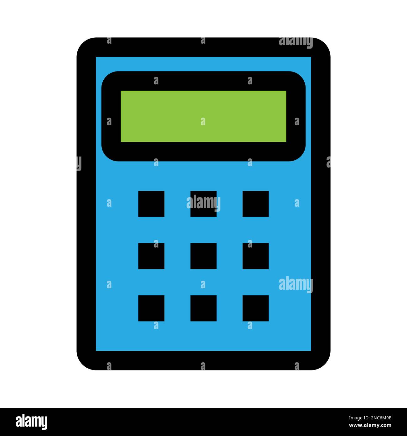 Business calculator icon line isolated on white background. Black flat ...