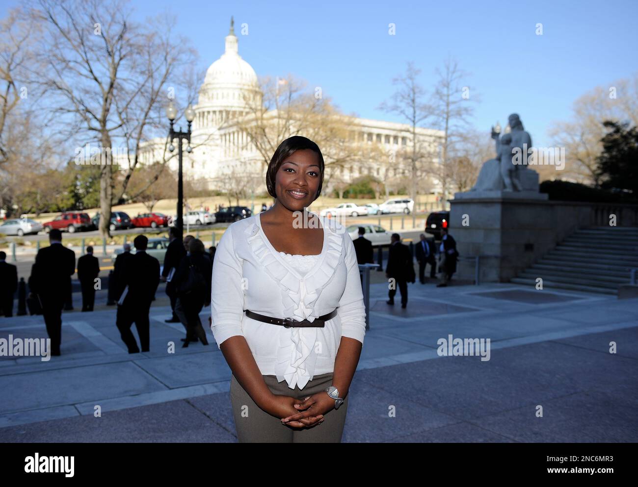 Top Chef contestant Tiffany Derry poses for a photo with the U.S ...