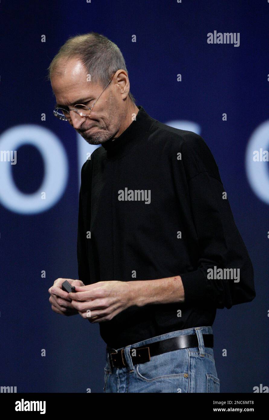 Apple Inc. Chairman and CEO Steve Jobs speaks at an Apple event at the ...