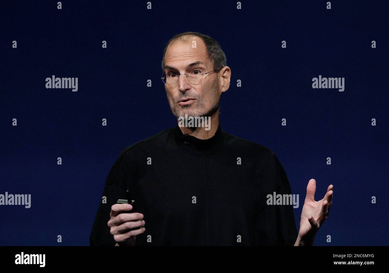 Apple Inc. Chairman and CEO Steve Jobs speaks at an Apple event at the ...
