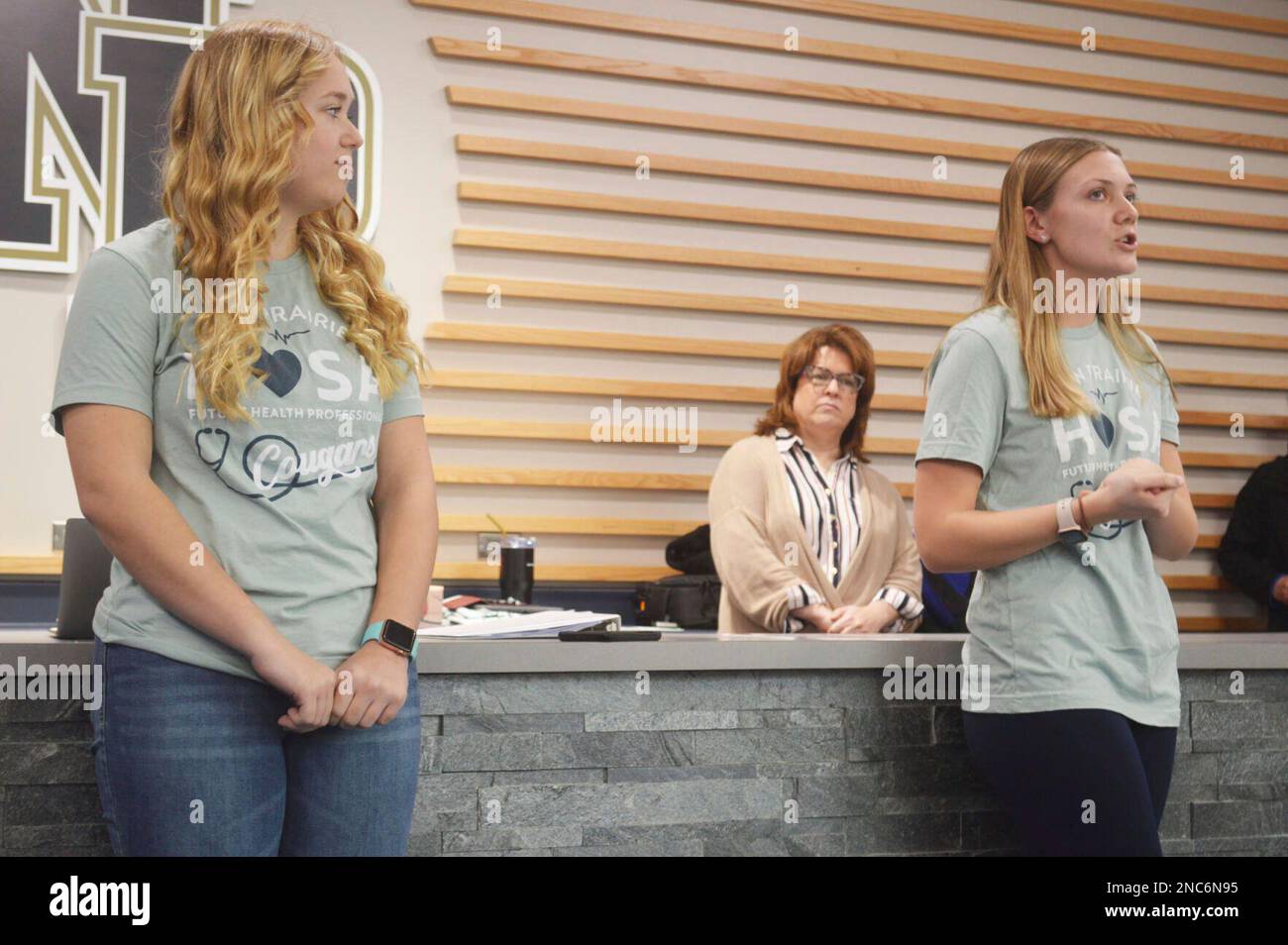 New Prairie High School junior Kaylee Kienitz, left, and senior Jaiden ...