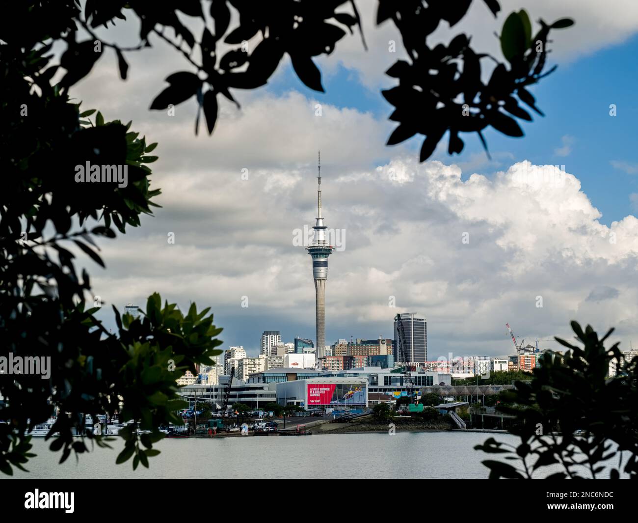 Auckland, New Zealand - December 27th 2022: Sky Tower, a 328m tall ...
