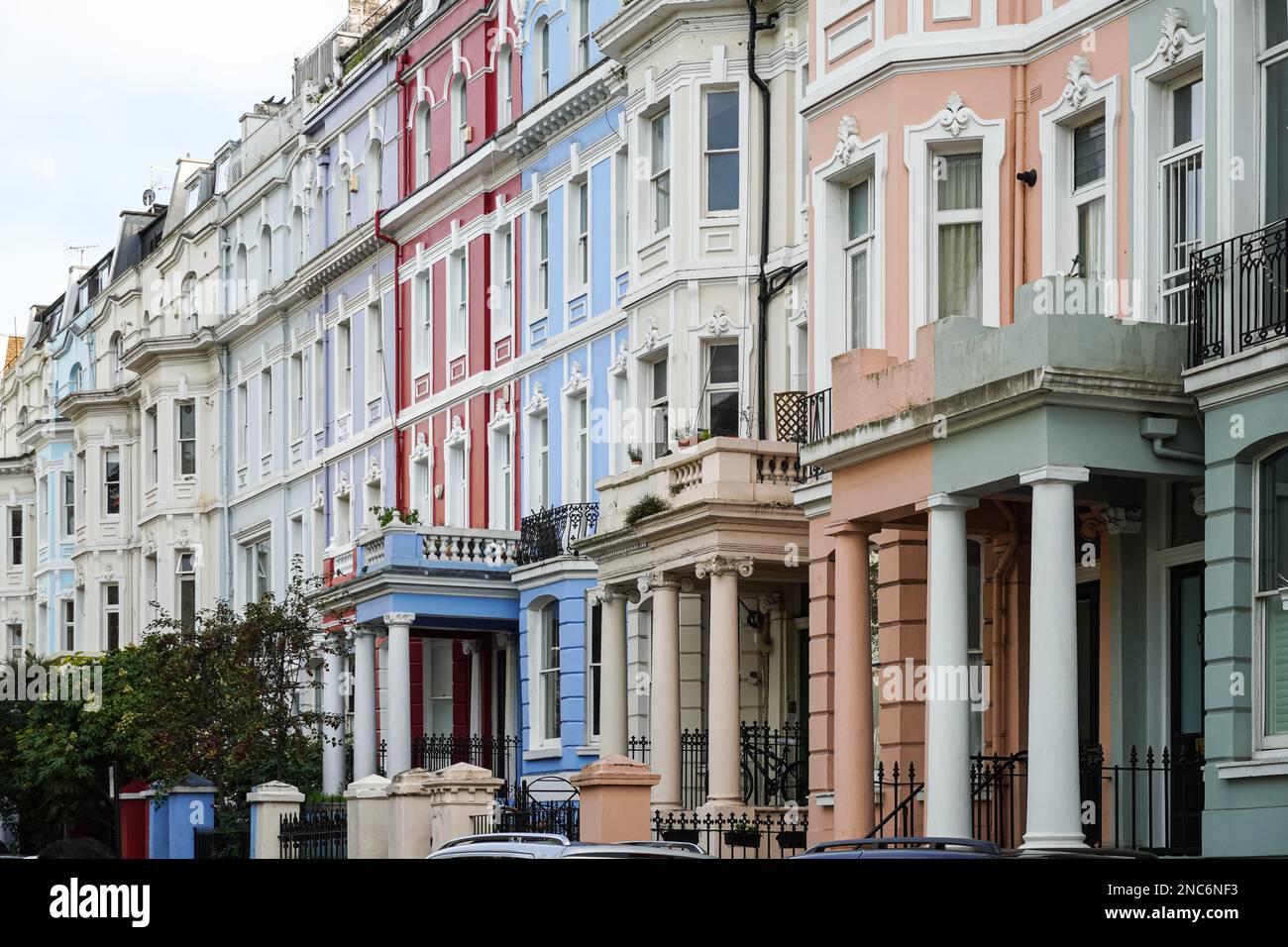 Victorian terrace houses in Kensington, London England United Kingdom ...