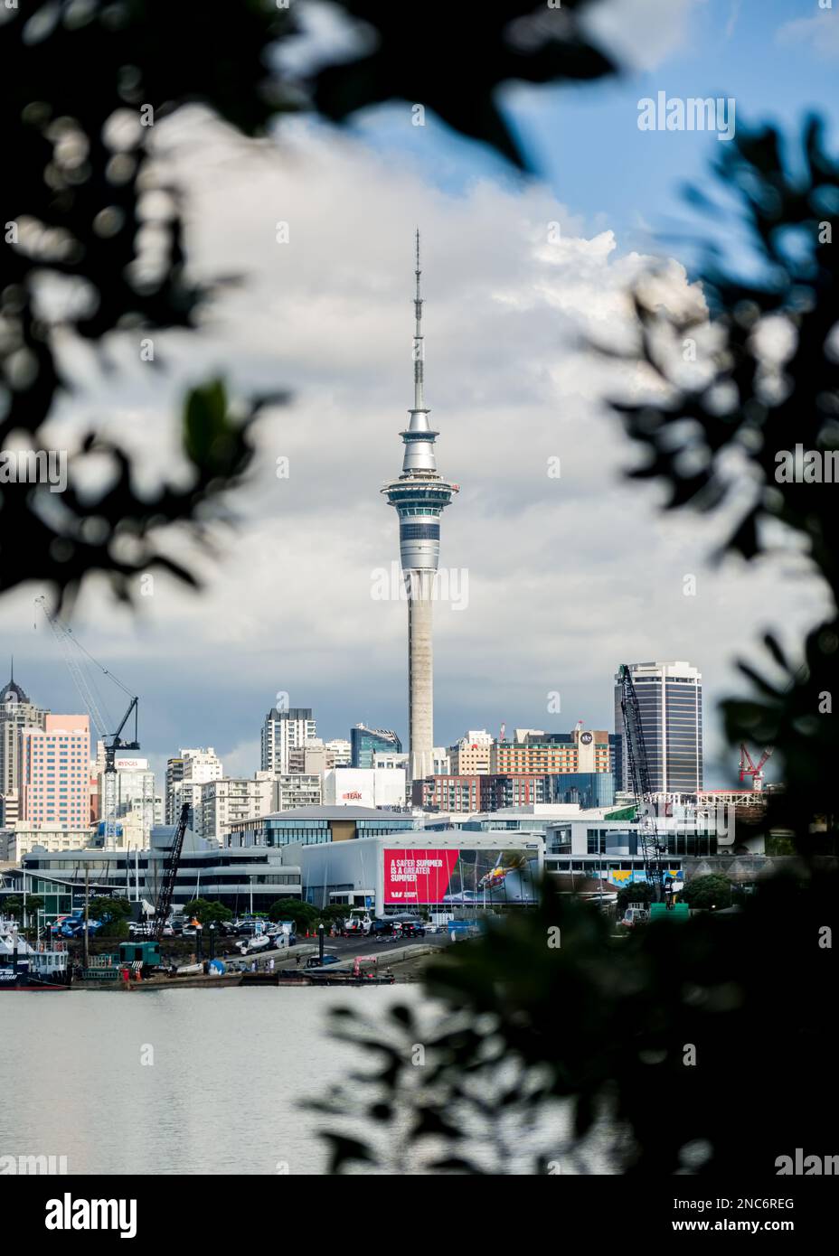 Auckland, New Zealand - December 27th 2022: Sky Tower, a 328m tall ...