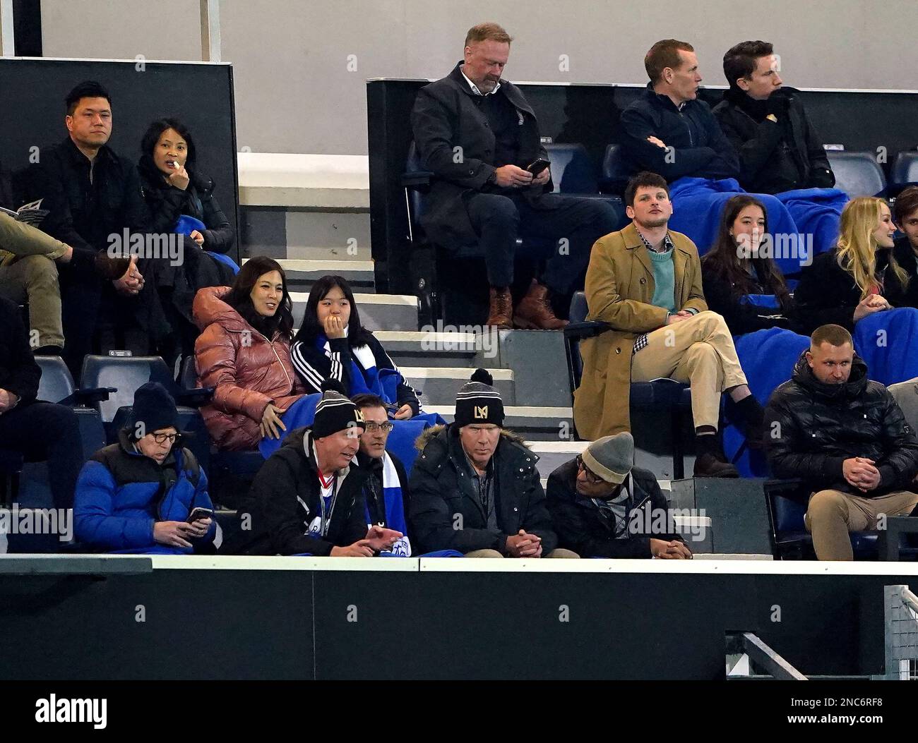 Will Ferrell (centre) in the stands during the Sky Bet Championship ...