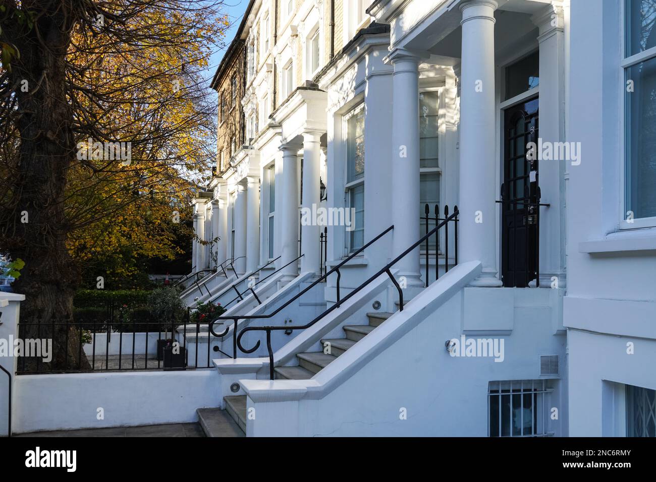 Victorian terrace houses in Kensington, London England United Kingdom ...