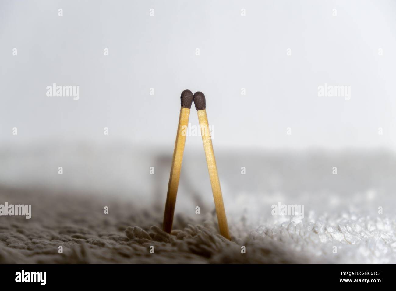 Two wooden matches hi-res stock photography and images - Alamy