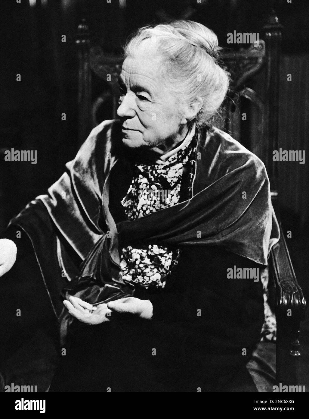 Undated portrait of Swedish authoress Selma Ottilia Lovisa Lagerloef ...