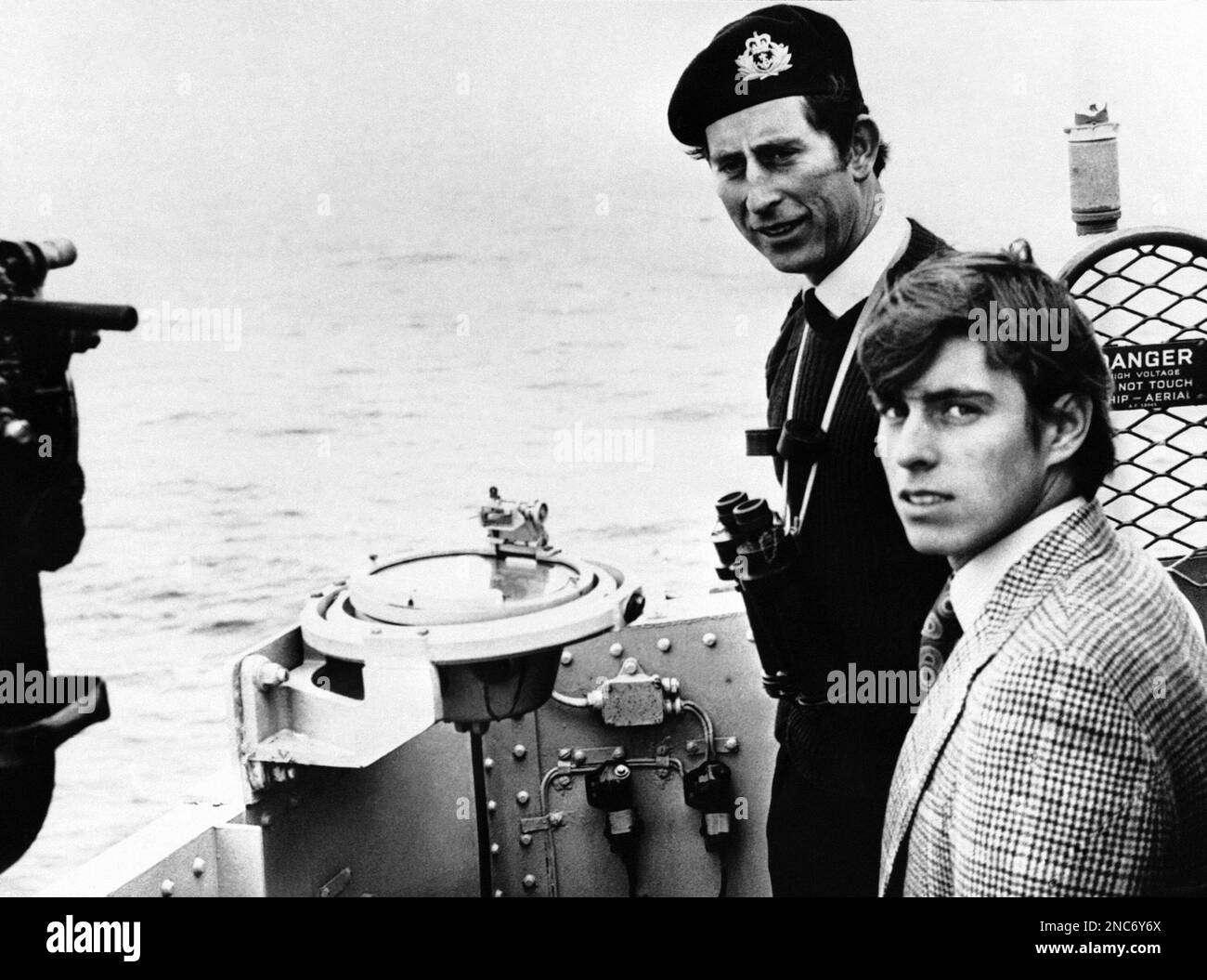 Prince Andrew when he visited his elder brother, Prince Charles, rear ...