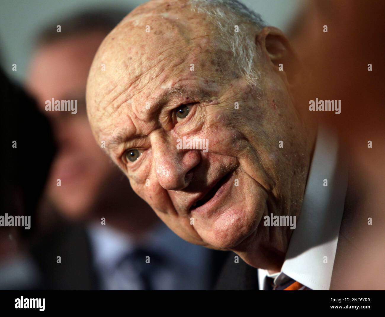 Former New York Mayor Ed Koch speaks during a news conference on ...