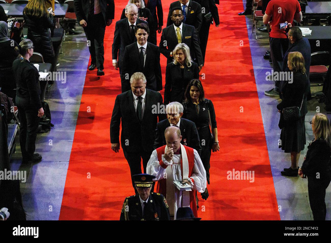 Ontario Premier, Doug Ford followed by Prime Minister Justin Trudeau ...