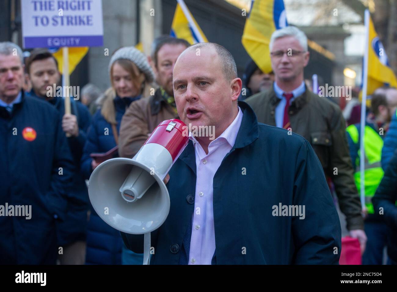 London, England, UK. 14th Feb, 2023. TUC General Secretary PAUL NOWAK ...