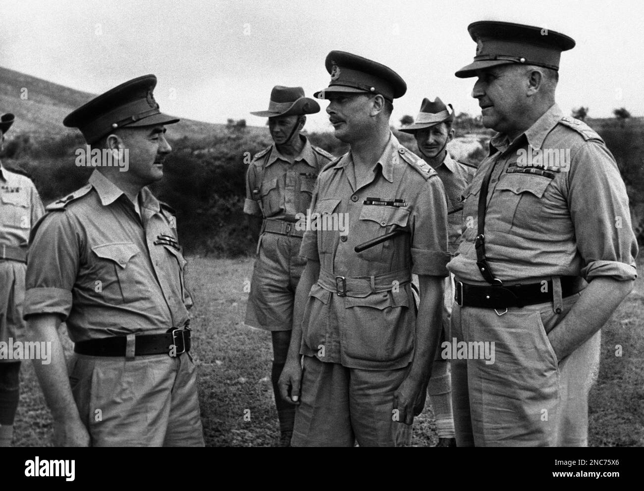 Britain's Prince Henry, Duke of Gloucester, centre, with Lieutenant ...