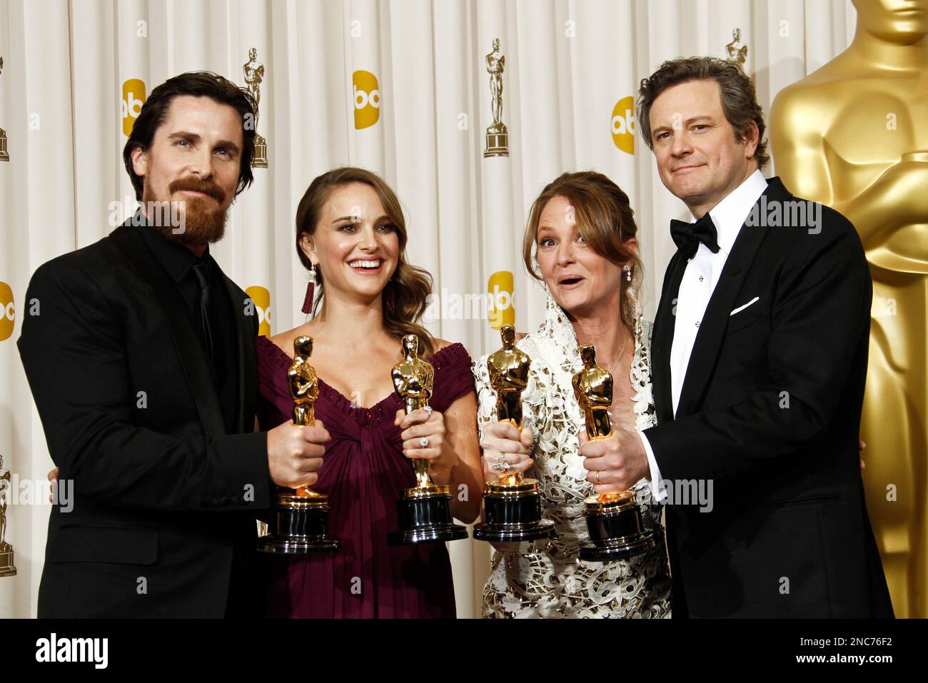 Best supporting actor Christian Bale, left to right, best actress ...