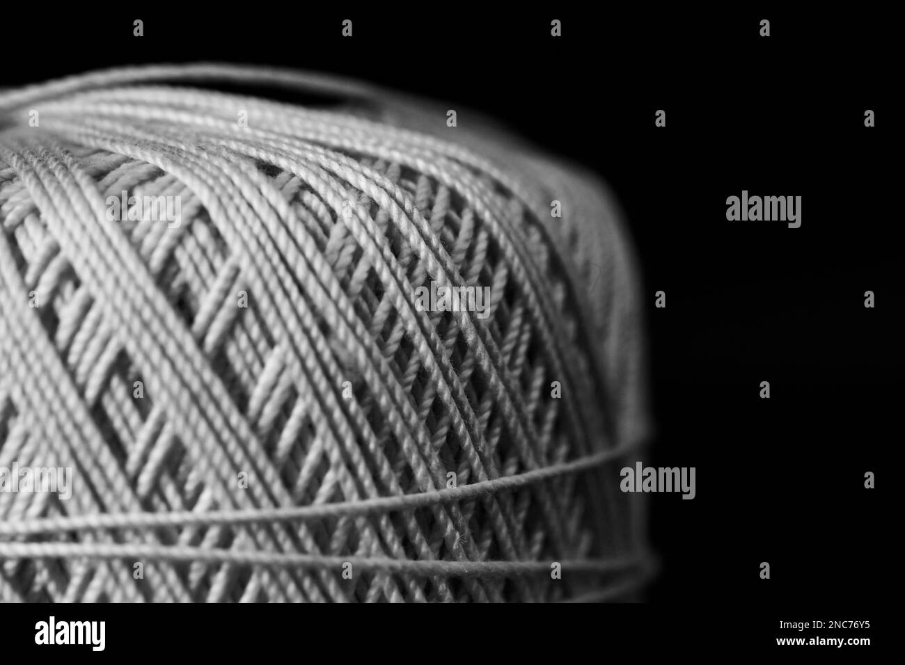 Spool of thread macro image in black and white Stock Photo - Alamy