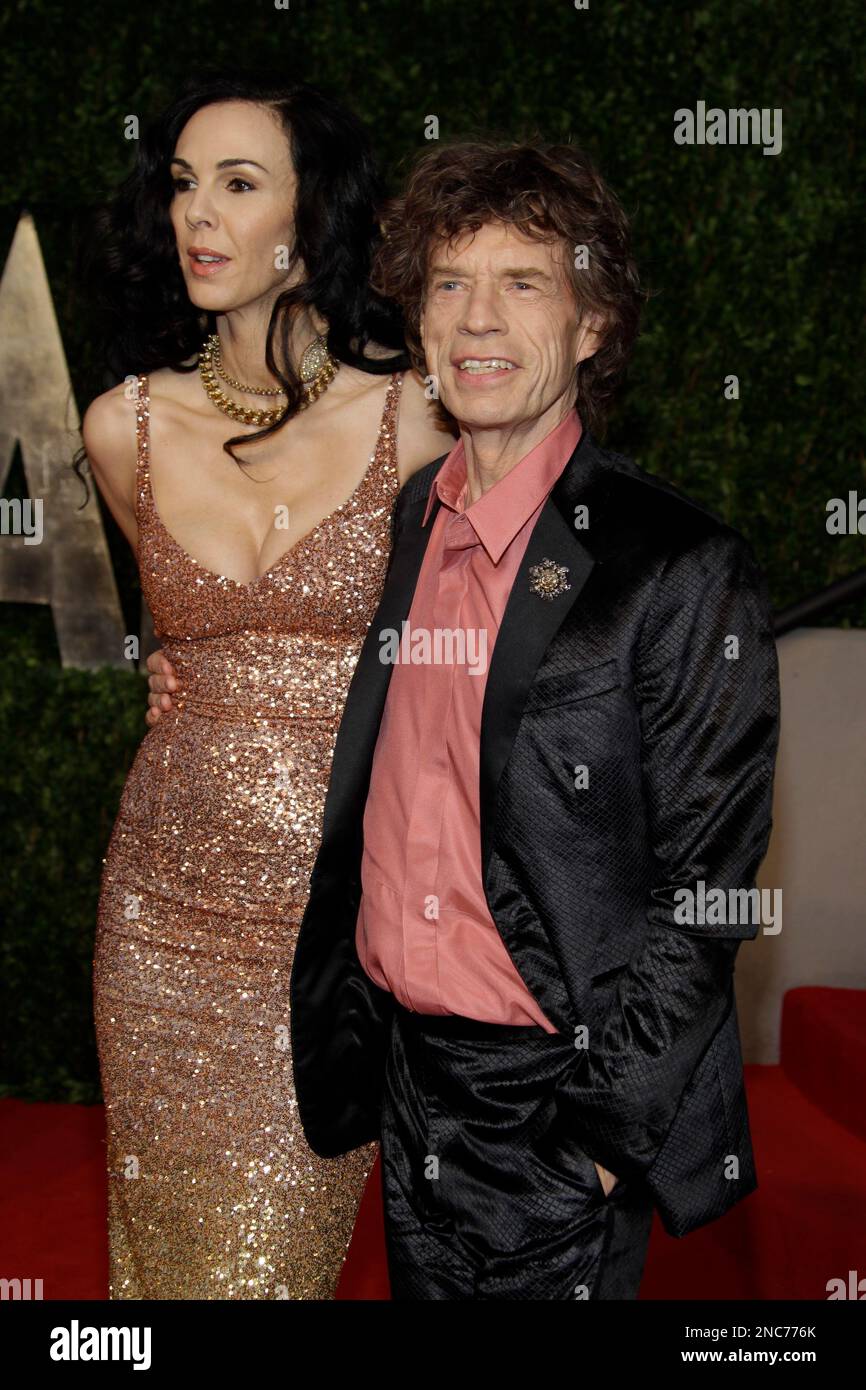 Mick Jagger and guest arrive at the Vanity Fair Oscar Party at the ...