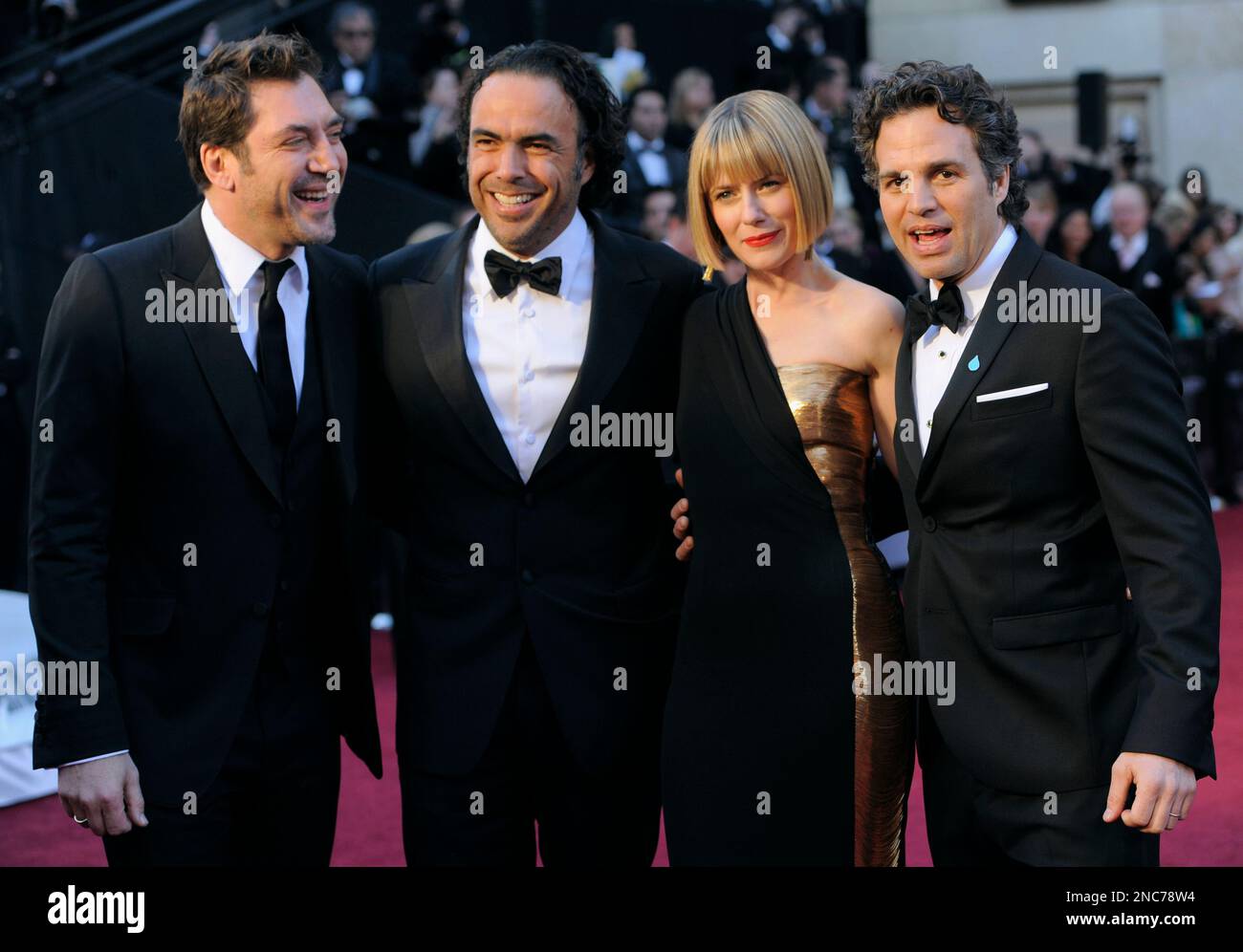 From left, actor Javier Bardem, director Alejandro Gonzalez Inarritu ...