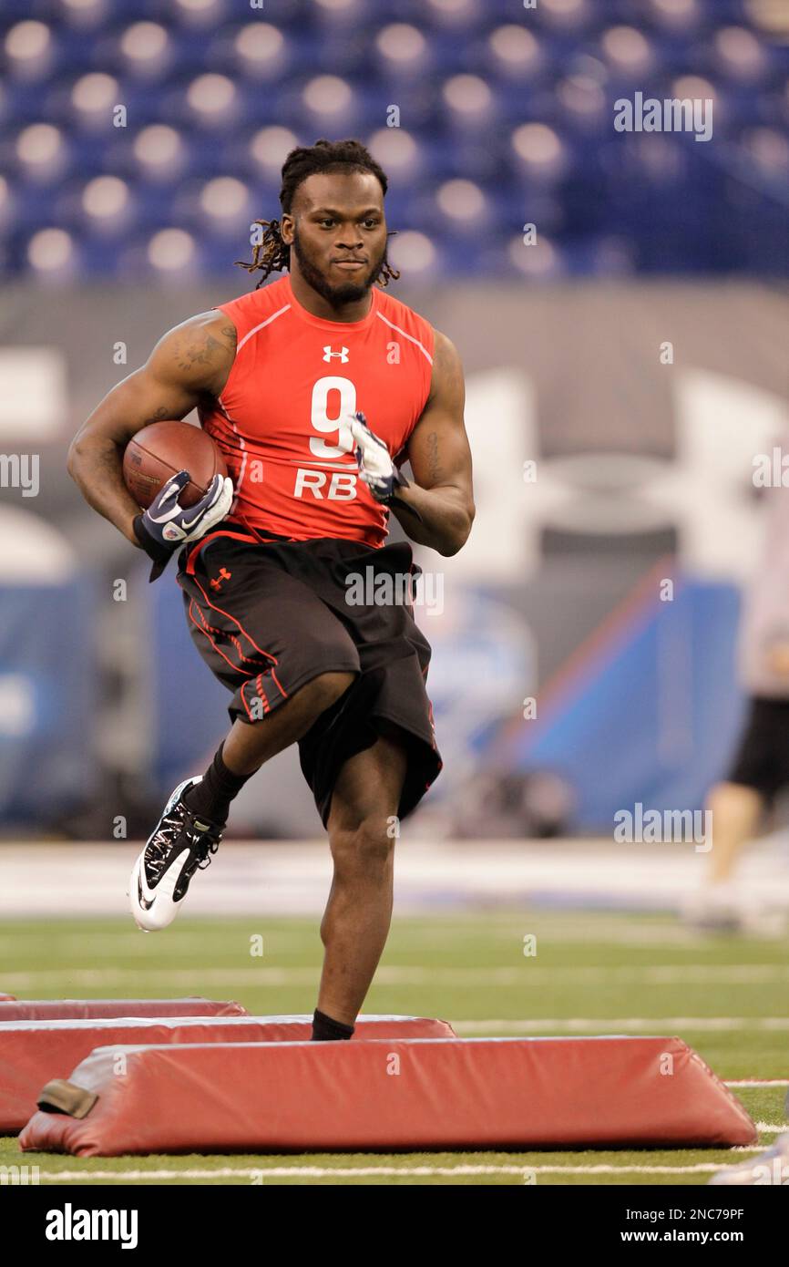 Miami running back Graig Cooper during a drill at the NFL football ...