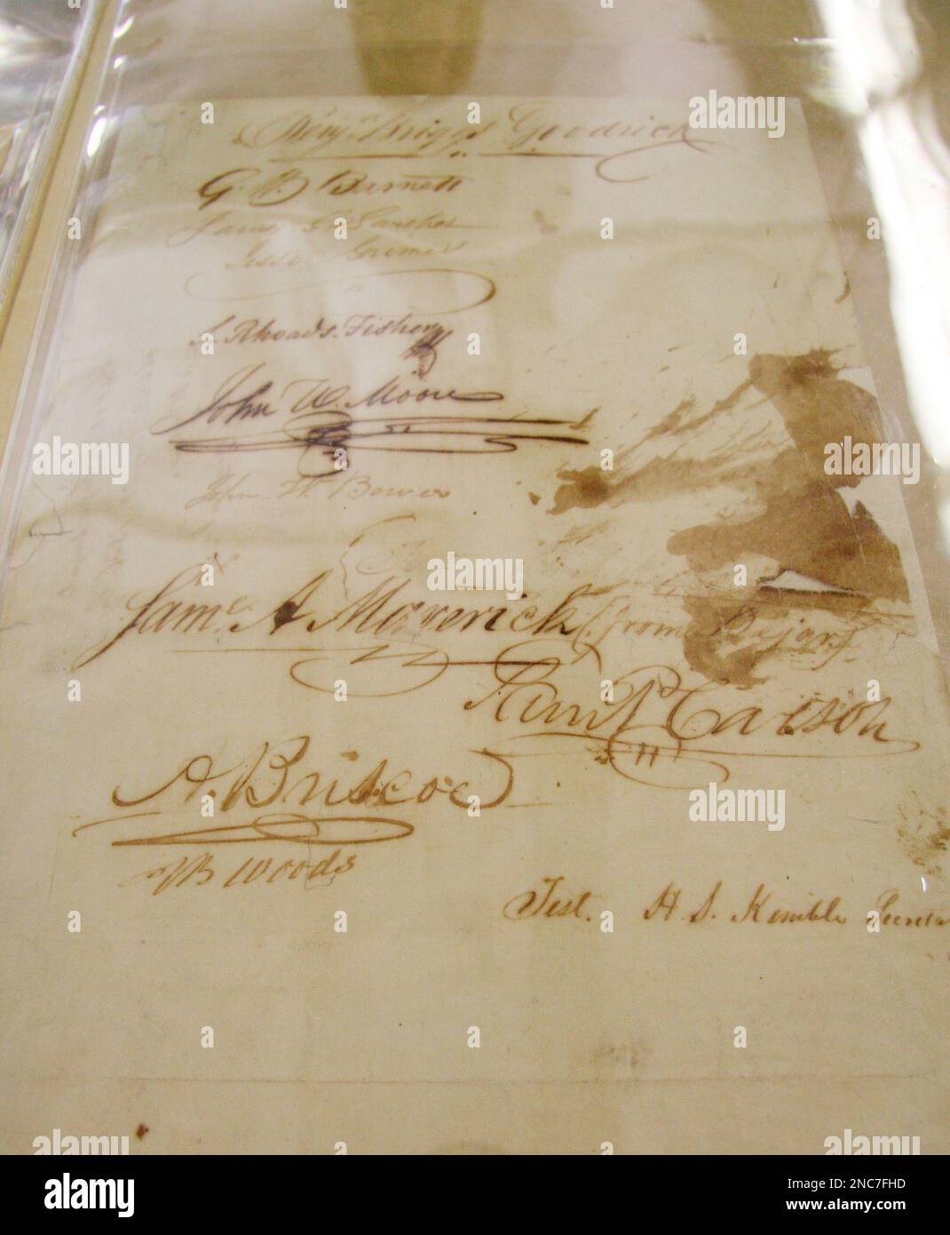 File - This Feb. 7, 2001 file photo shows the last page of the Texas ...